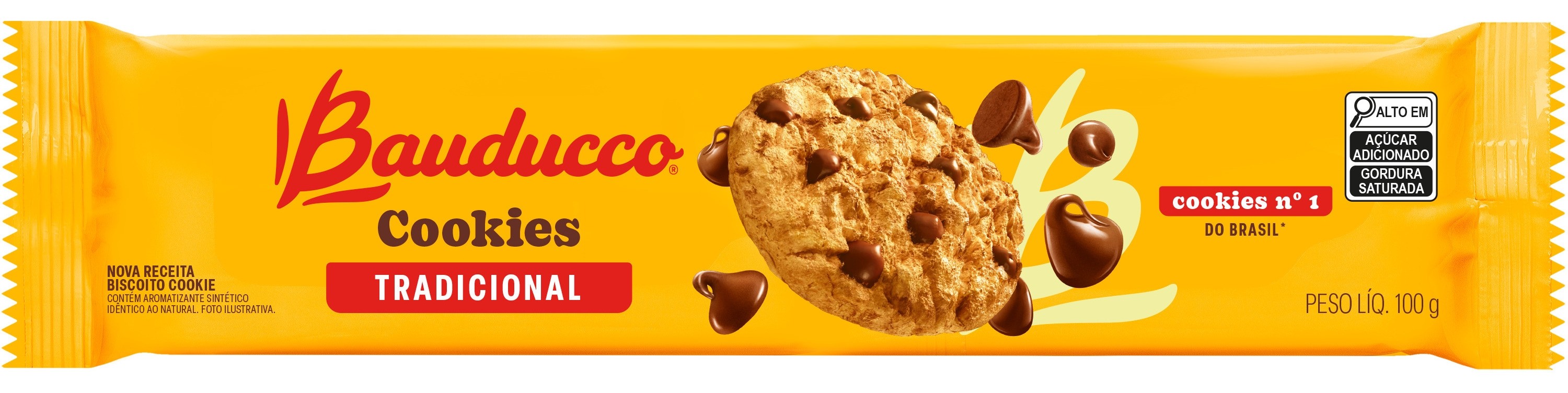 Marinete | Cookies Original Gotas Chocolate 100Gr Bauducco Unid